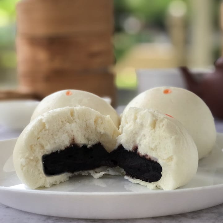 Red Bean Pau - Hilltown Halal Dim Sum
