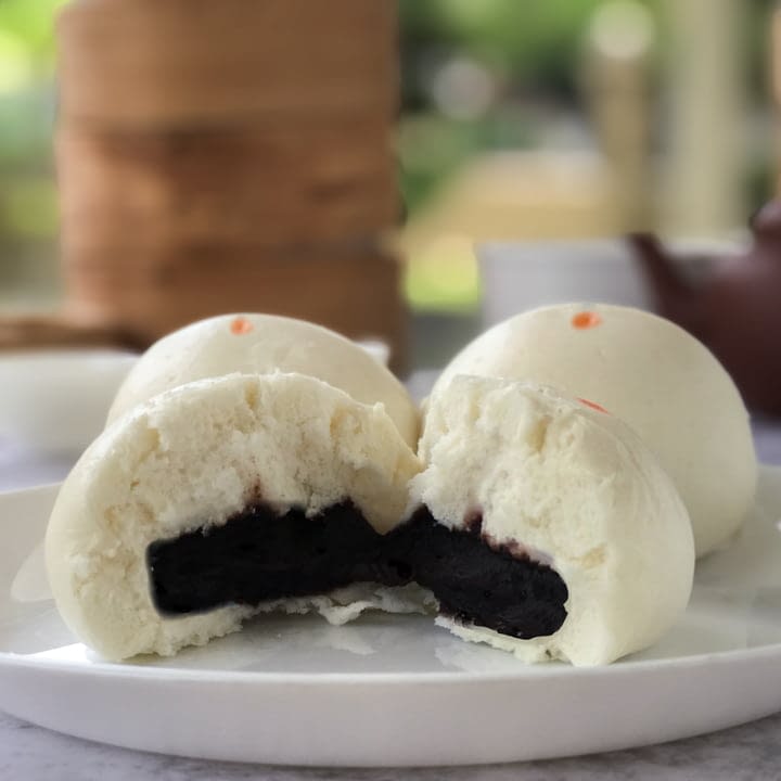 Red Bean Pau - Hilltown Halal Dim Sum