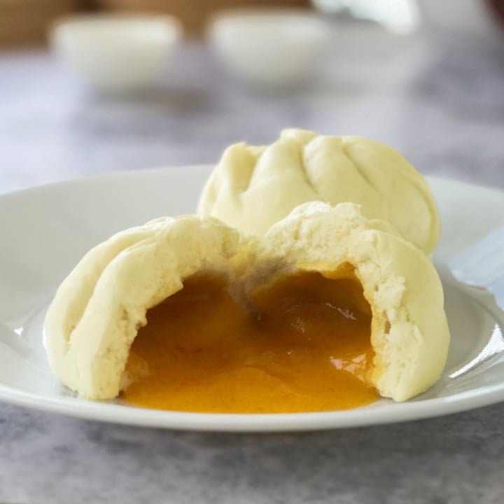 Salted Egg Pau (Liu Sha Bao) - Hilltown Halal Dim Sum